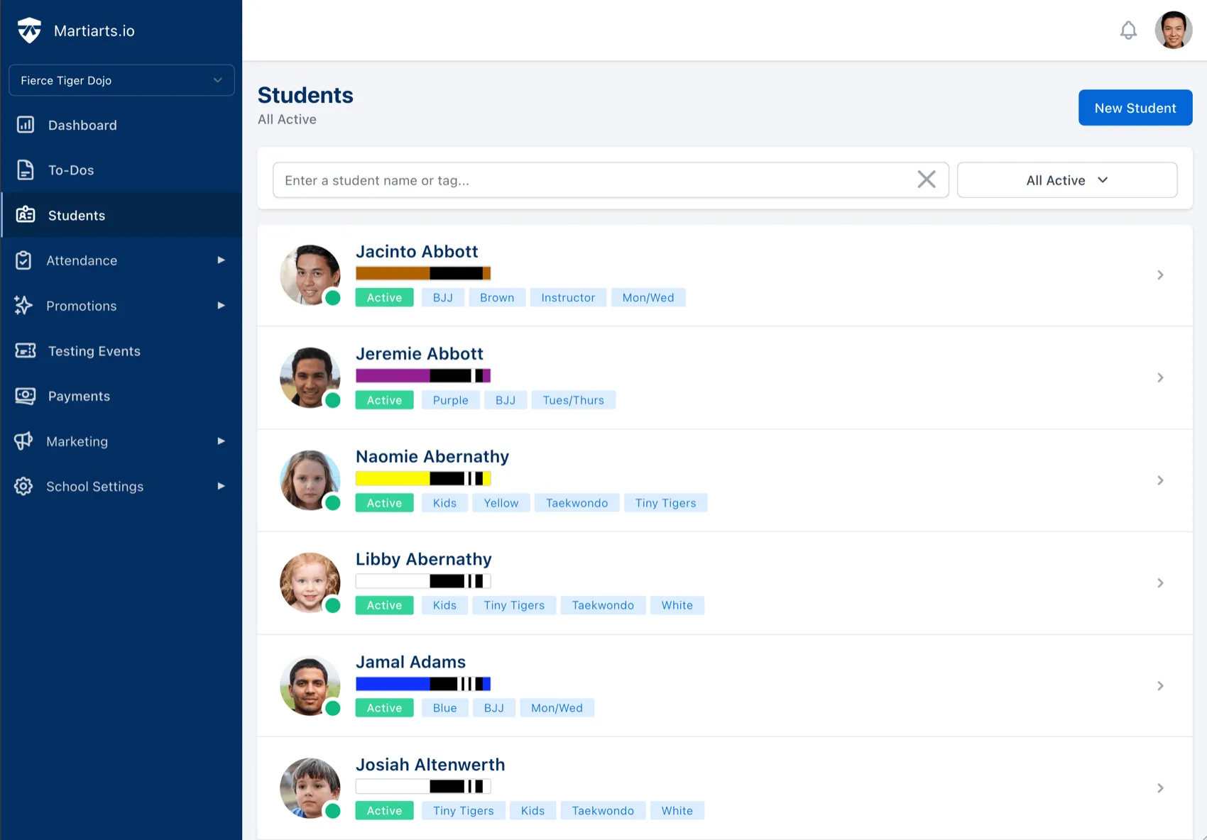 Karate Software | Dojo Management System